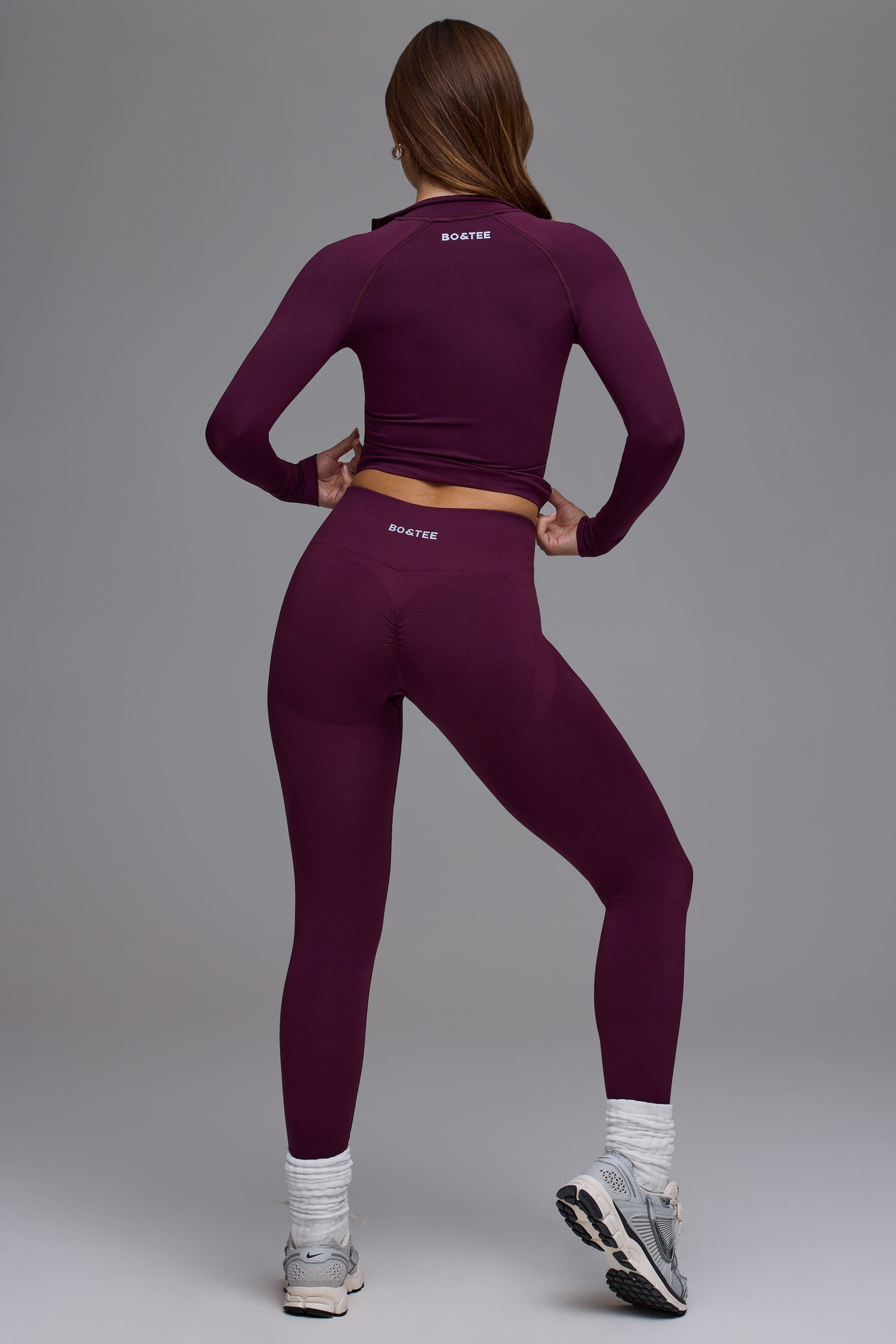 Define Luxe High-Waist Leggings in Grape | Bo&Tee – Bo+Tee