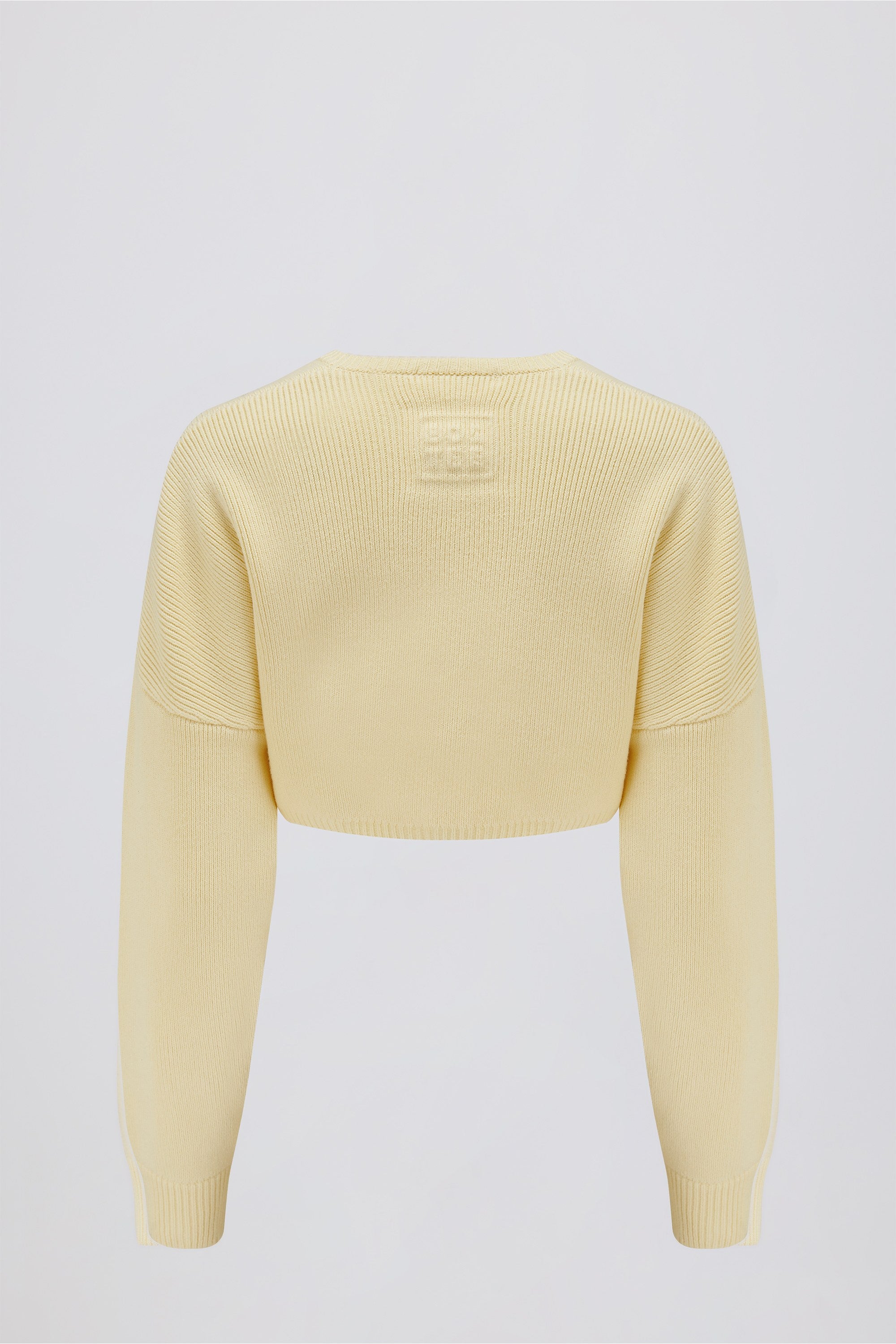 Ribbed-Knit Cropped Shrug in Lemon | Bo+Tee