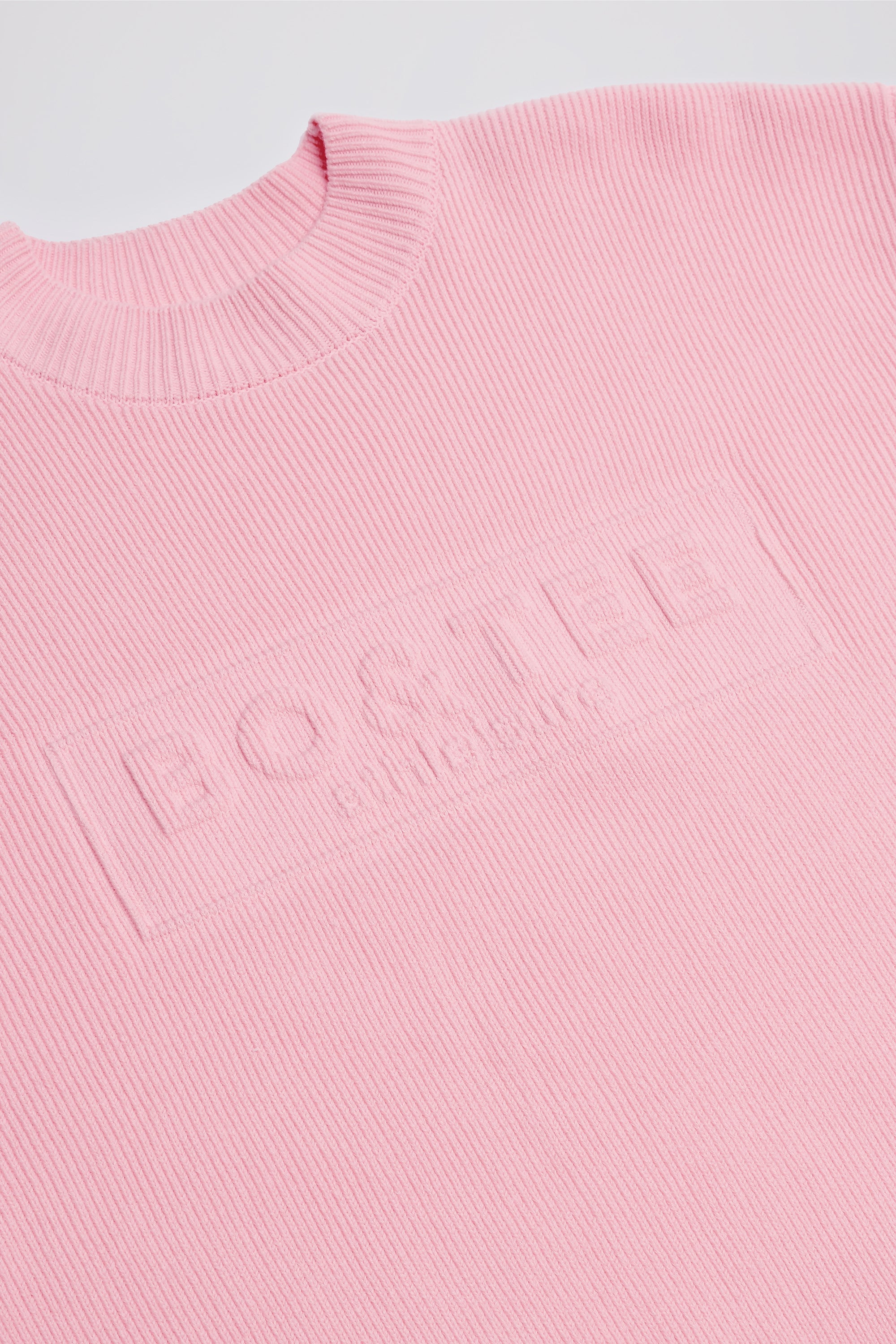 Ribbed Knit Oversized Jumper in Pale Pink – Bo+Tee
